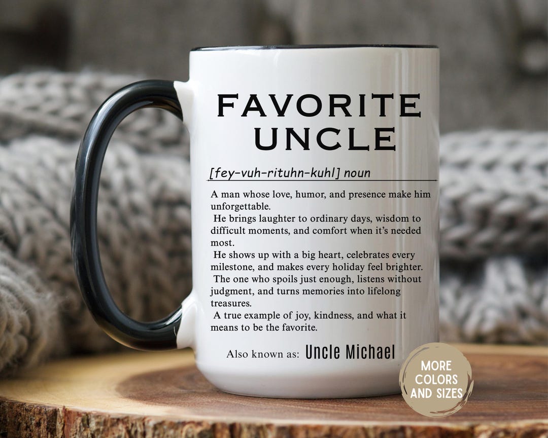 Favorite Uncle Mug Personalized, Uncle Definition Mug Gift, Custom ...