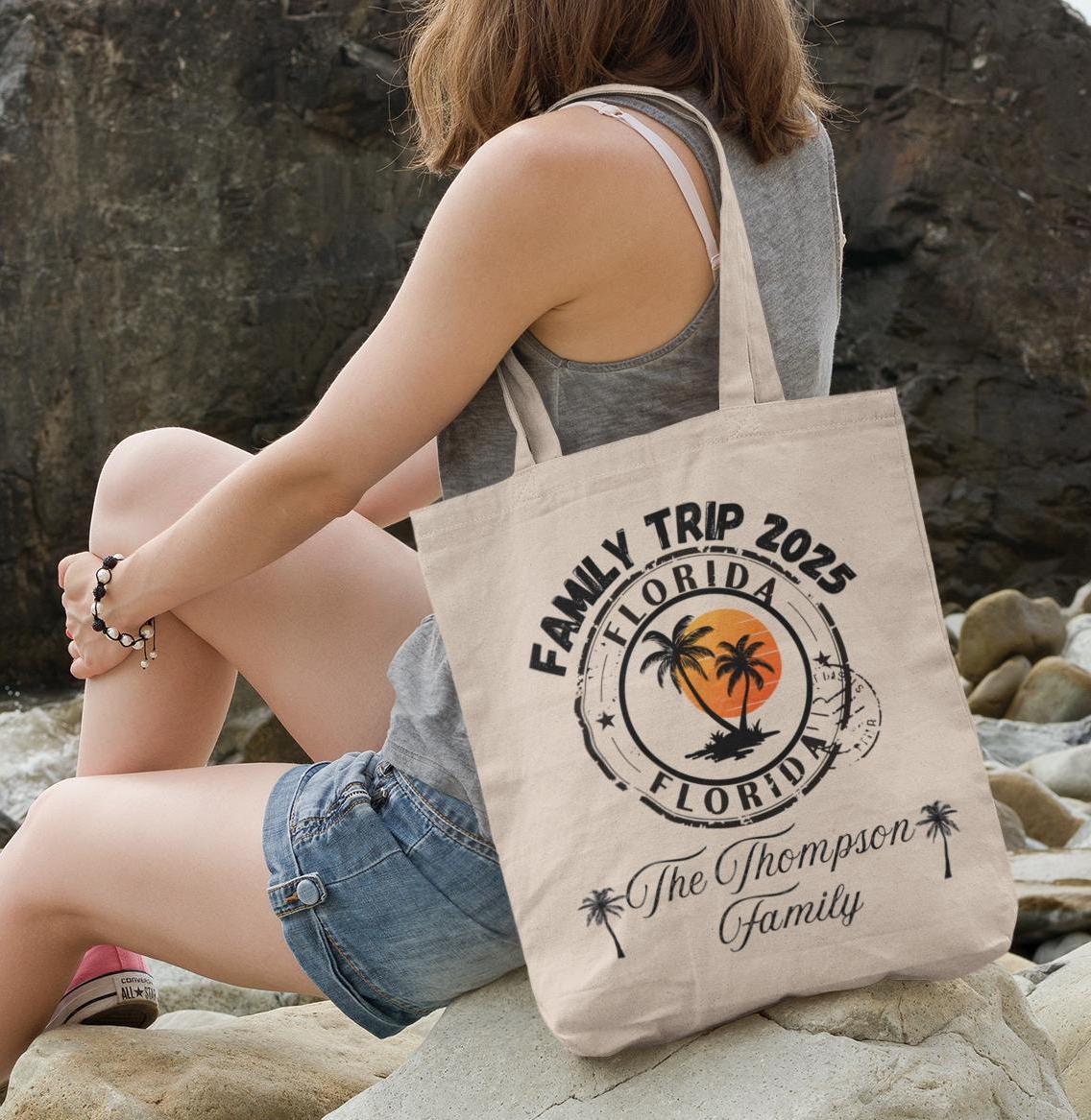 Personalized Family Vacation Bag 2025, 2025 Family Trip Tote Bag ...