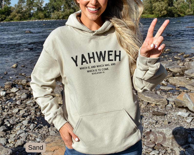 Yahweh Christian Hoodie, Revelation 1:8 Bible Verse Sweatshirt, Faith ...