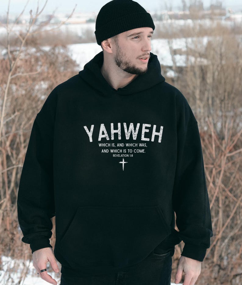Yahweh Christian Hoodie, Revelation 1:8 Bible Verse Sweatshirt, Faith ...
