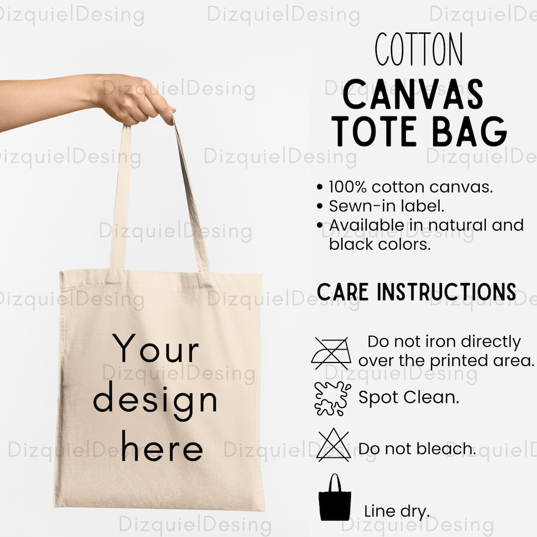 Canvas Tote Bag Care Instructions, Bag Care Instruction Canvas Washing ...
