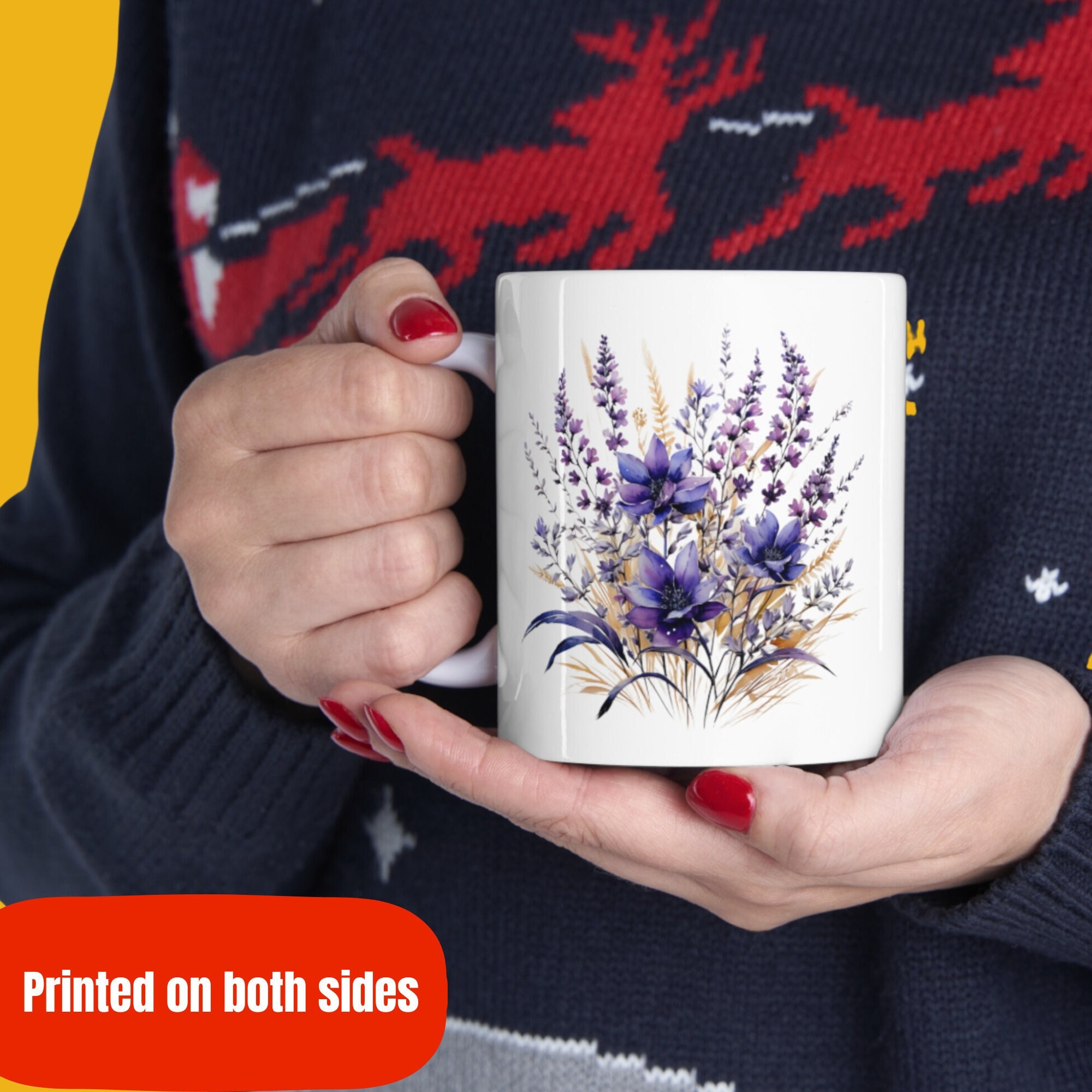 Lavenders Coffe Mug With Text Flowers Tea Mug Lavenders - Etsy