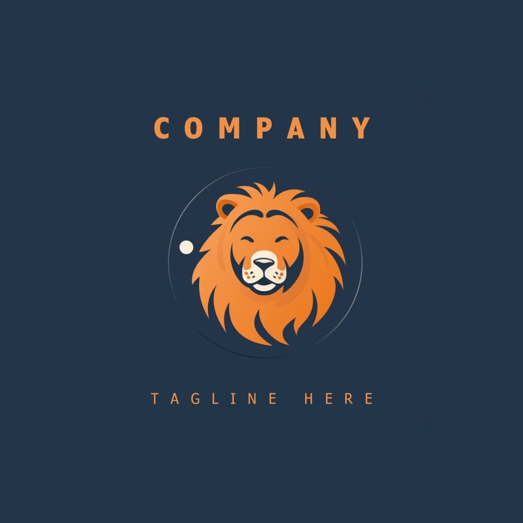 Fierce Lion Logo Editable Canva Template for Custom Branding Etsy ...
