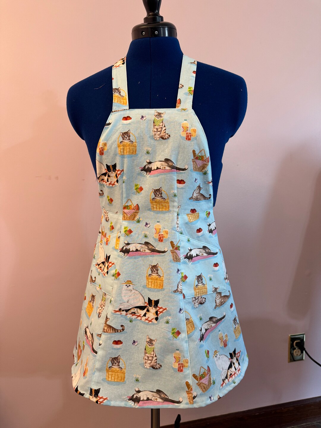 Apron. 100% Cotton Print of Cats Having Fun. Handmade in the USA ...