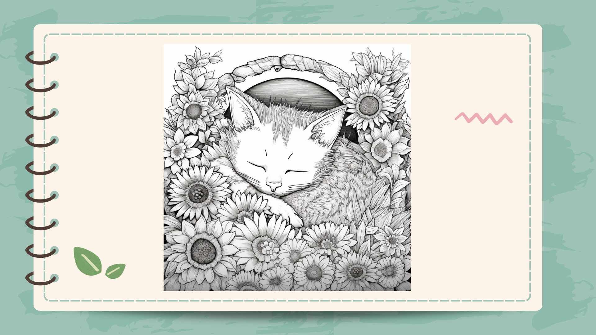 20 Printable Coloring Pages: Whimsical Cats, Plants, and Mushrooms - Etsy
