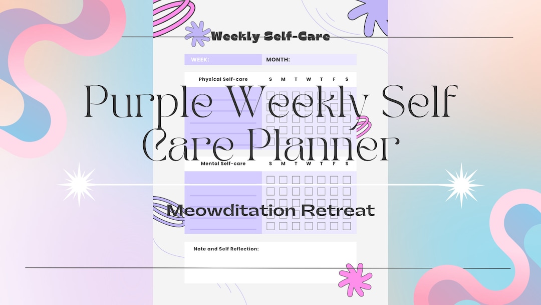 Weekly Self Care Planner Printable - Etsy