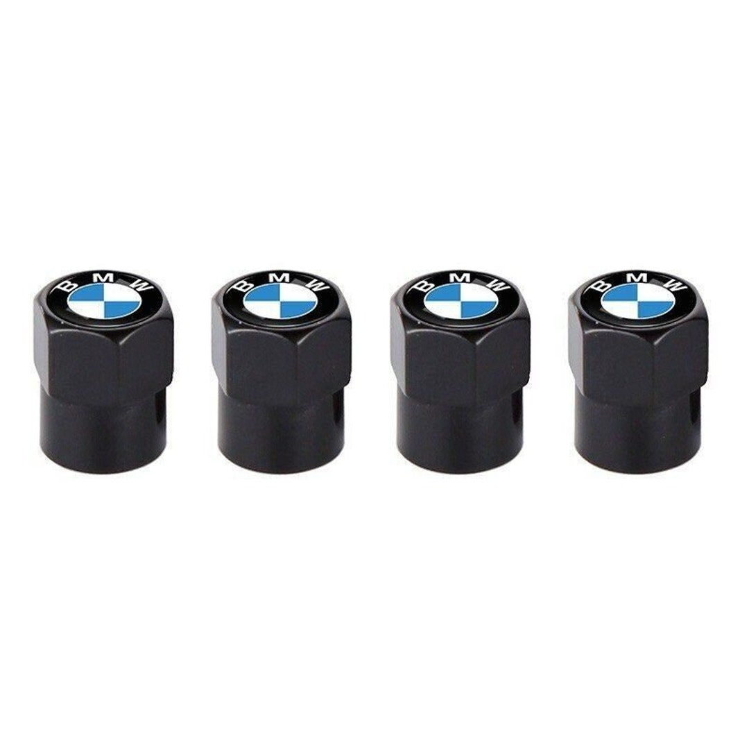 Shiny Black BMW Blue Logo Dust Valve Tyre Caps set of 4 - Etsy