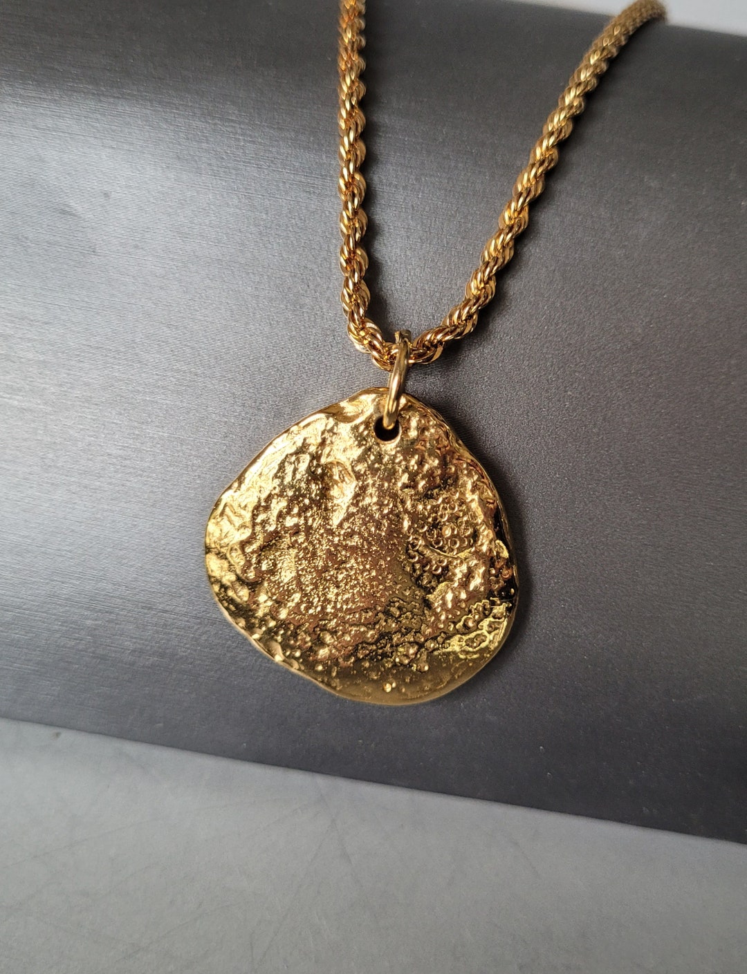 Amazing ERWIN PEARL Vintage Designer Gold Colored Statement Necklace ...