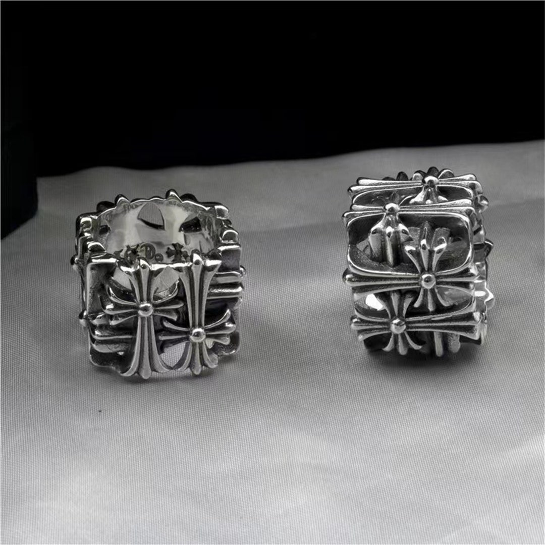 Chrome Hearts Style Ringcross Tombstone Ringvintage - Etsy