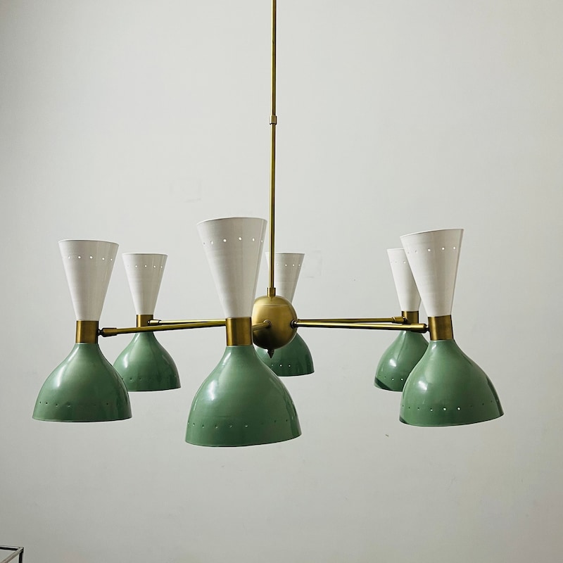 Mid Century Chandelier - Etsy