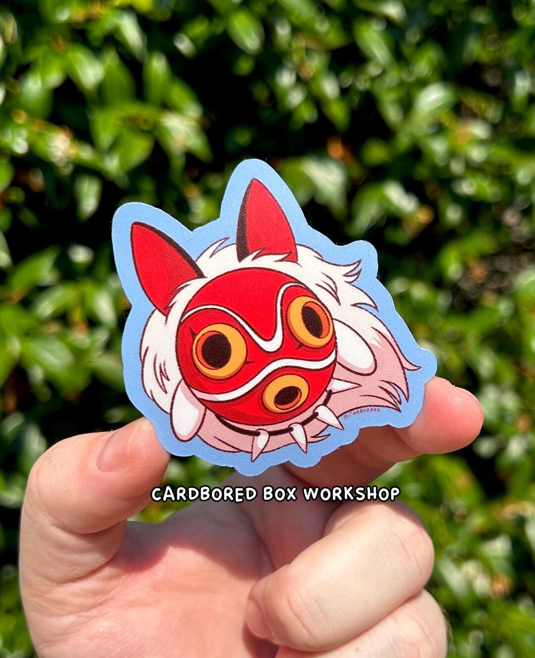 Princess Mononoke San Mask Sticker Water Resistant, UV Resistant Matte ...