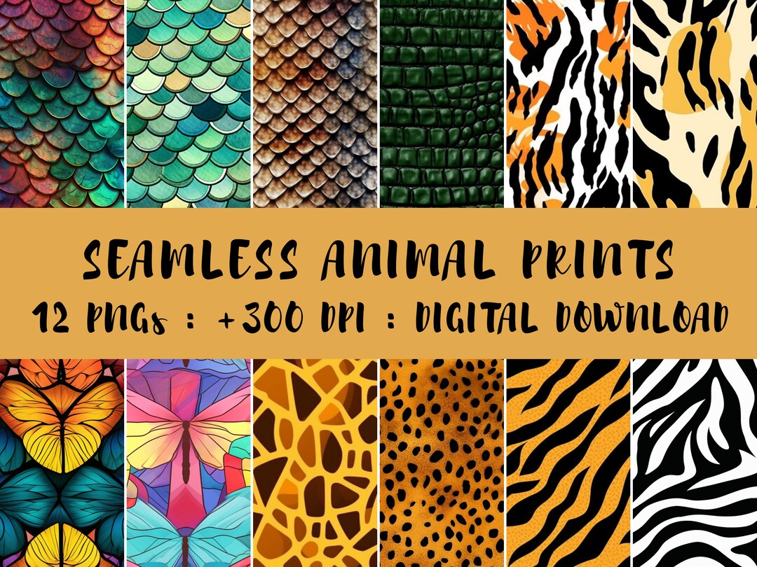 Seamless Animal Prints Digital Download Commercial Use - Etsy