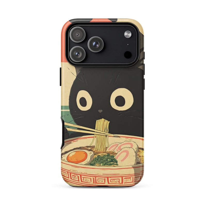 Kawaii Kuro Neko Ramen Run iPhone Tough Case Protective Phone - Etsy