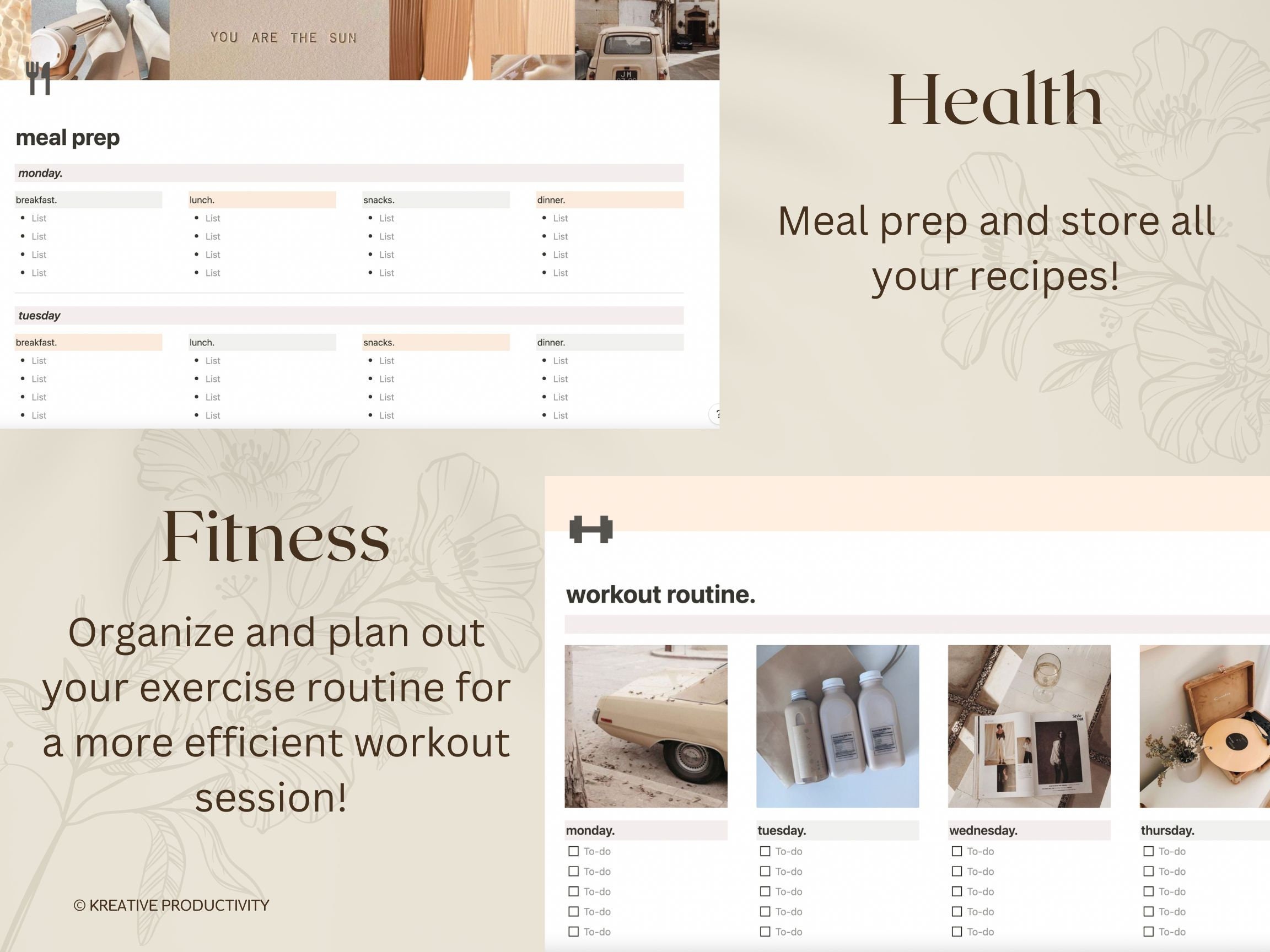 Notion Template - Aesthetic Life Planner All in One Template, Dashboard ...