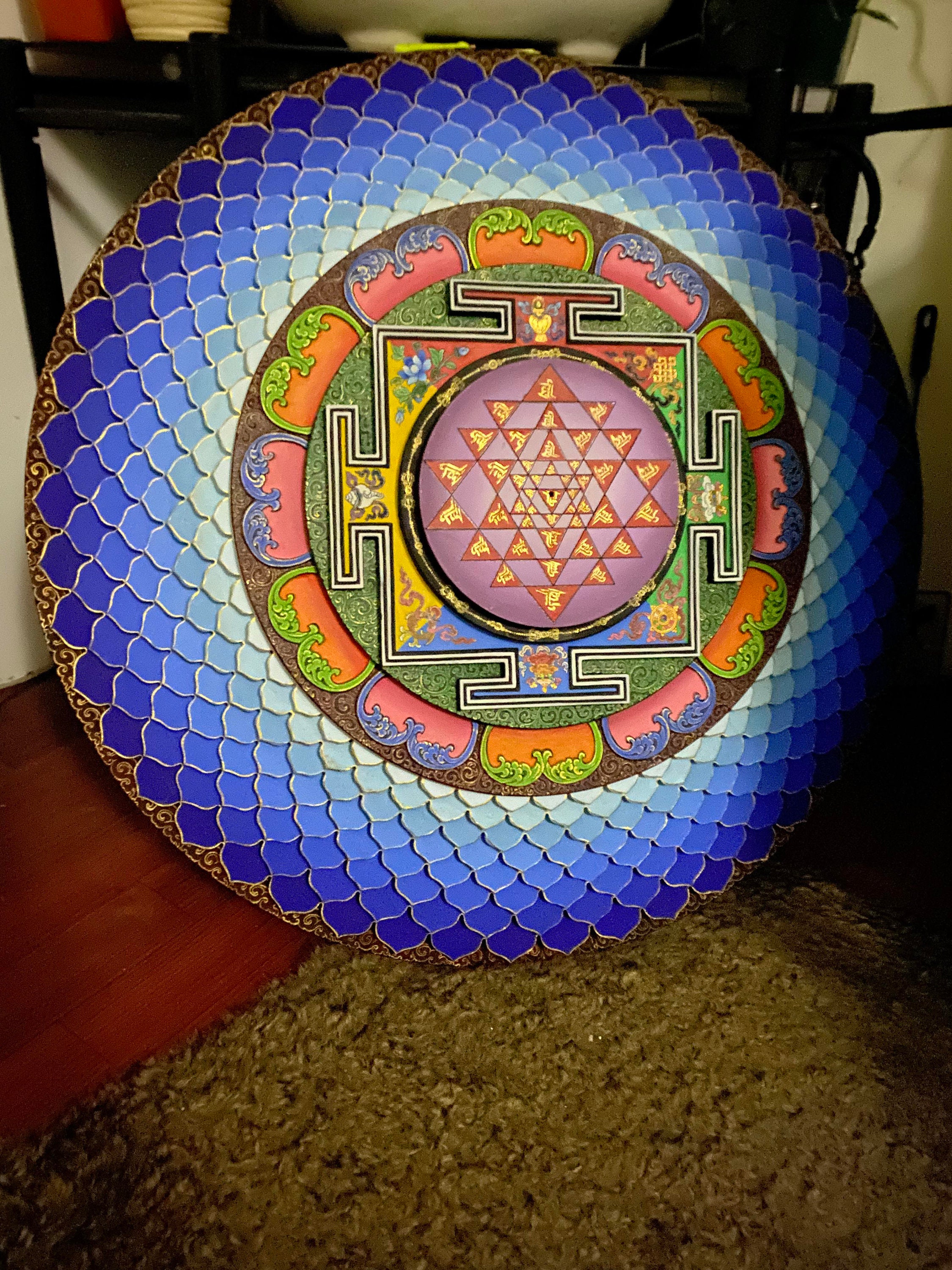 Mandala Clock | Oversized Wall Clock | Mandala Wall Clock | Decorative ...