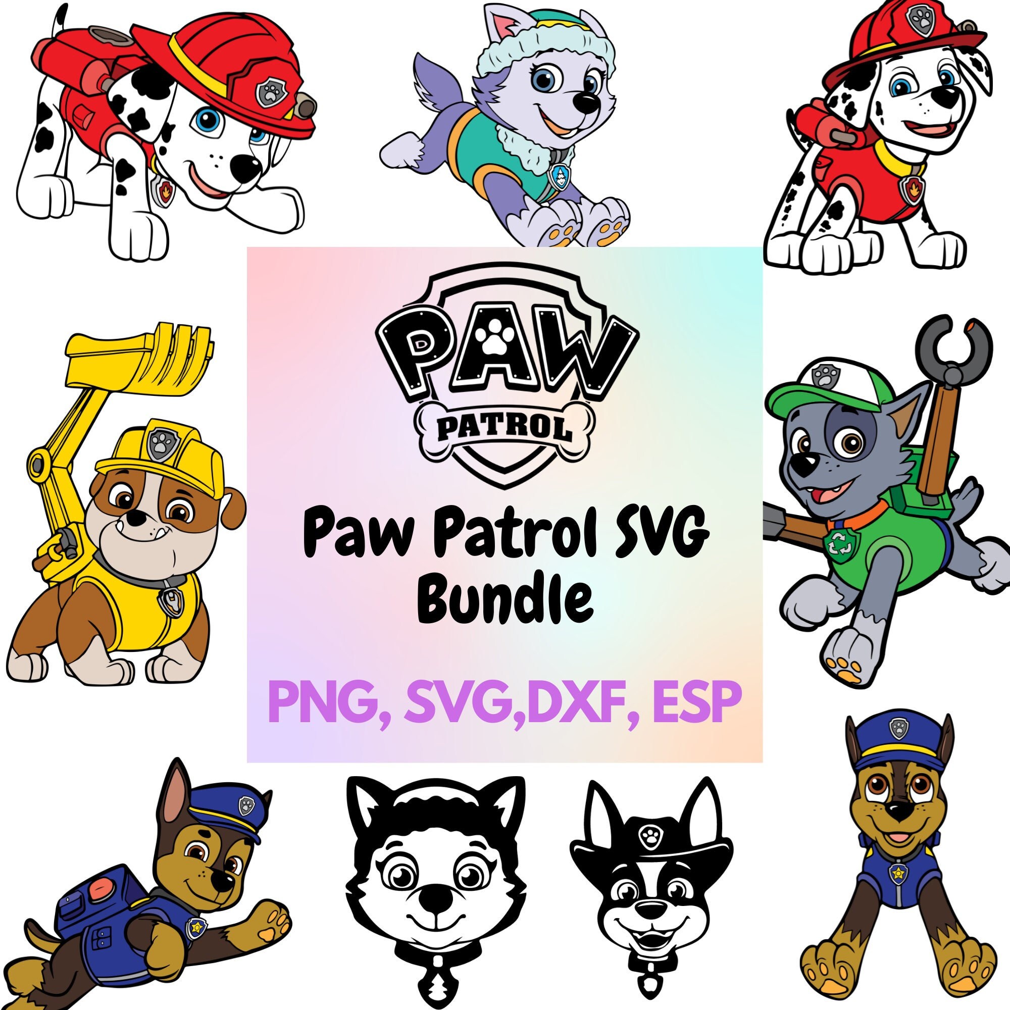 Paw Dogs Svg Cartoon Dog Svg Dog Svg Bundle Cartoon Svg - Etsy