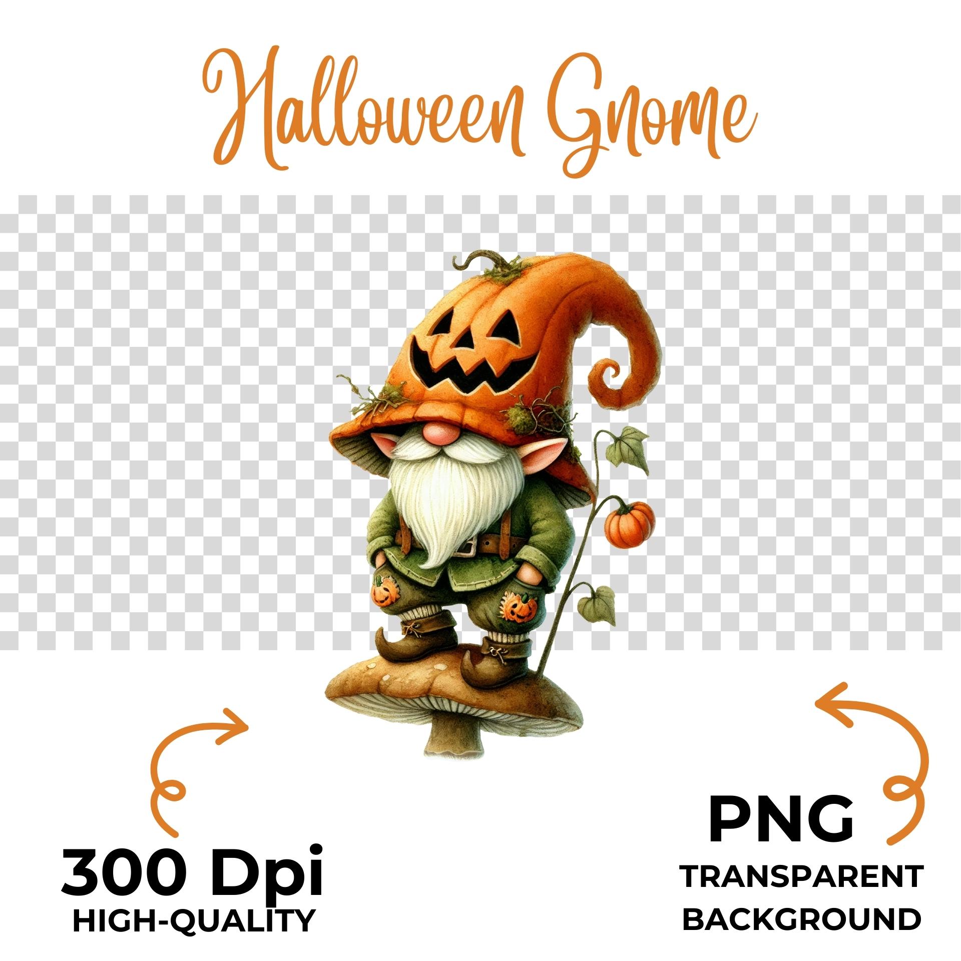 Watercolor Halloween Gnome Clipart | 24 Cute Pumpkin Gnome Clipart ...