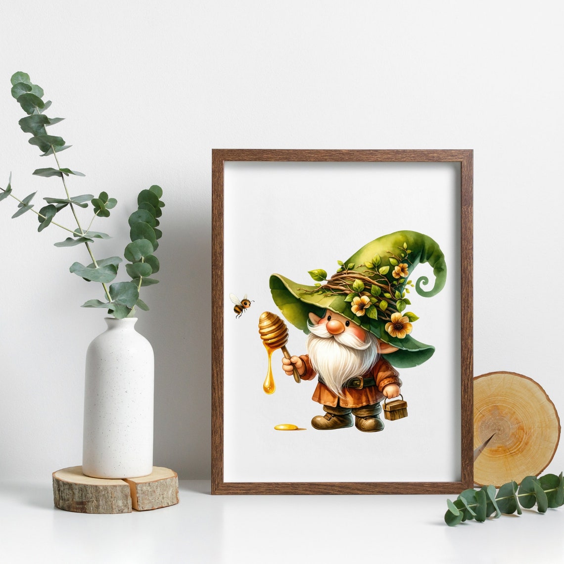 Watercolor Forest Gnomes Clipart, Gnome PNG, Gnome in Forest, Nature ...
