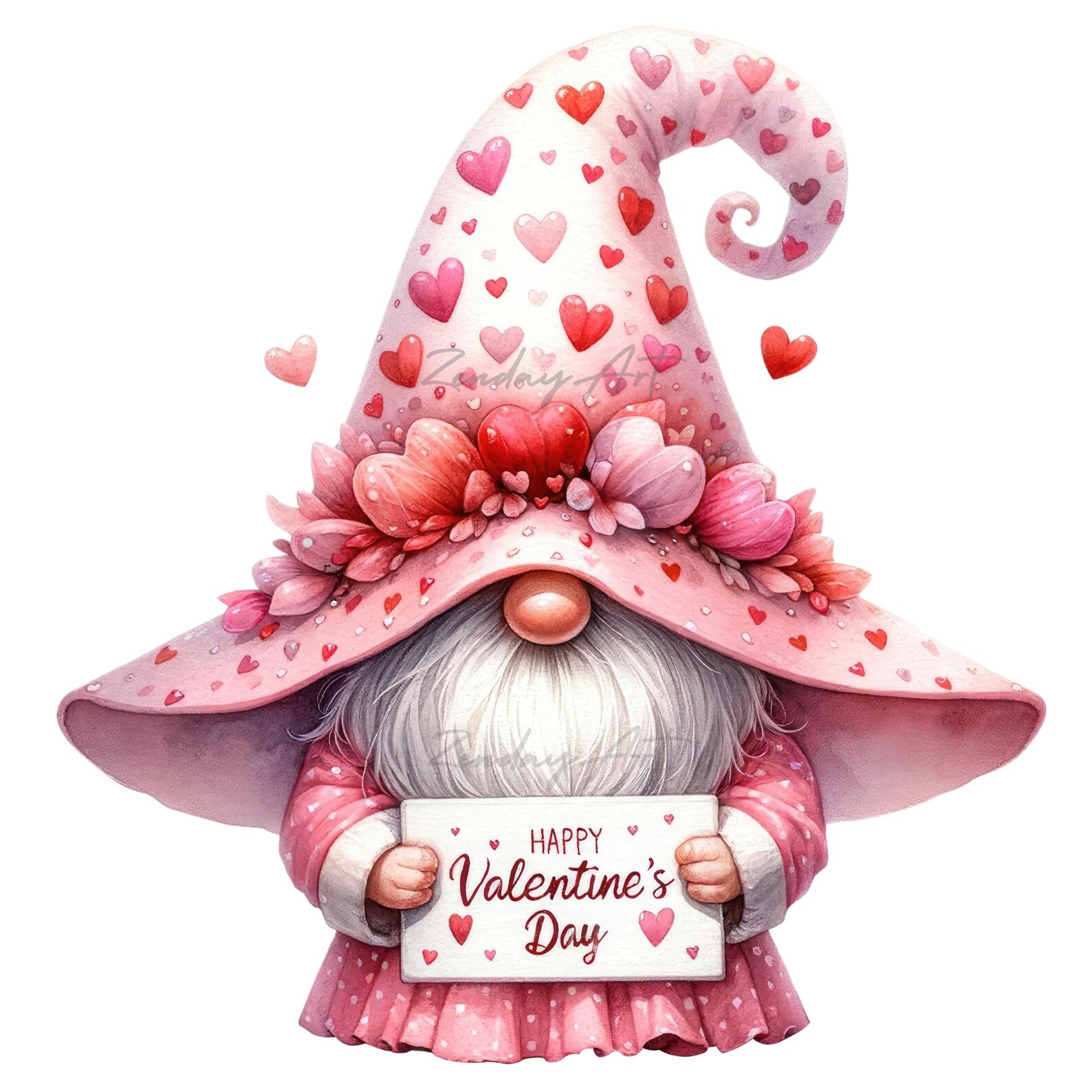 Valentines Gnome Clipart Bundle, Valentines Clipart, Valentines PNG ...