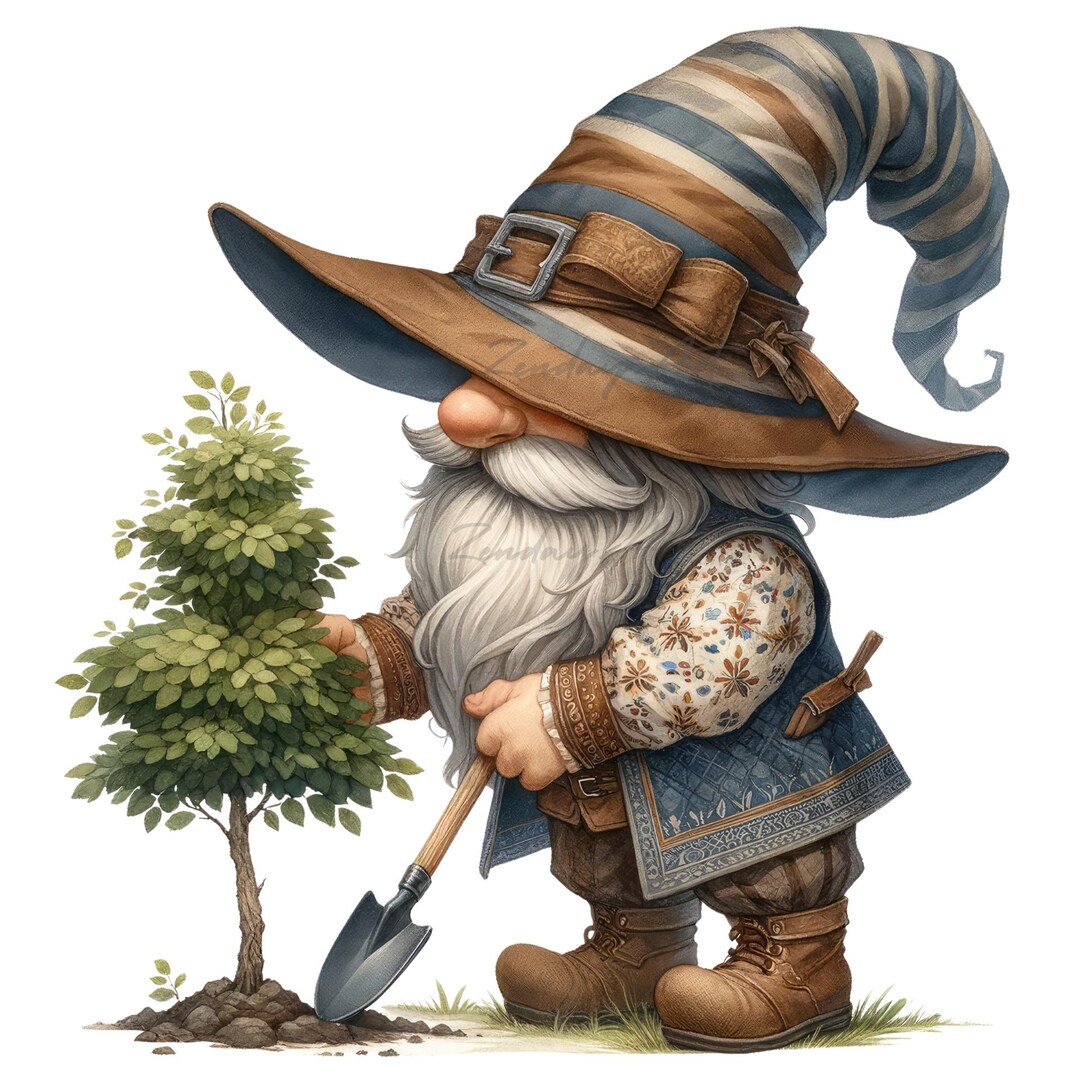 Watercolor Farm Gnome PNG, Farm Clipart, Farmers Market Clipart ...