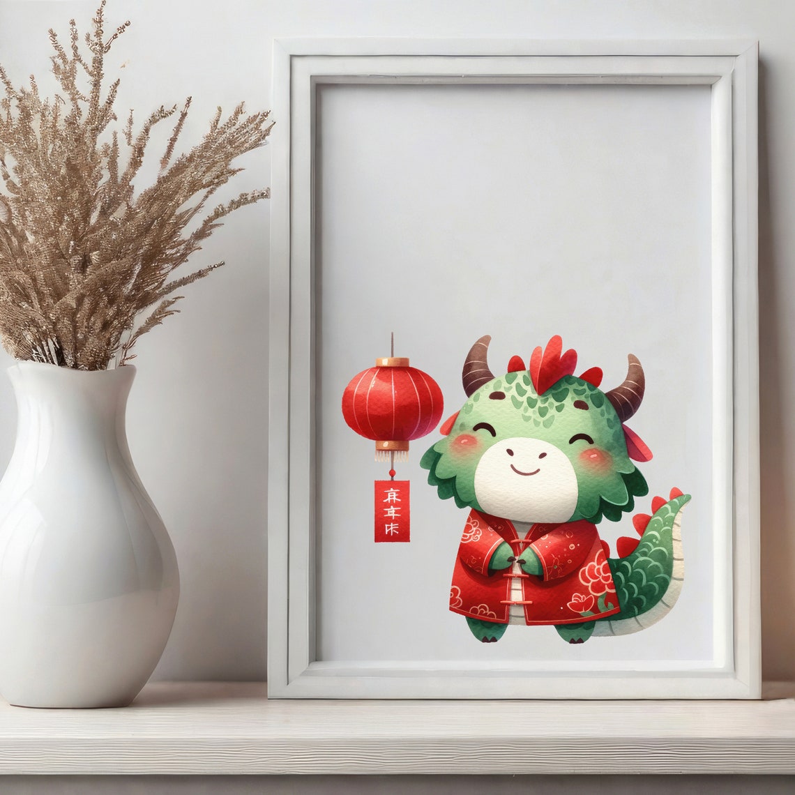 Cute Dragon Clipart, Chinese New Year 2024 Watercolor Clipart, Baby ...