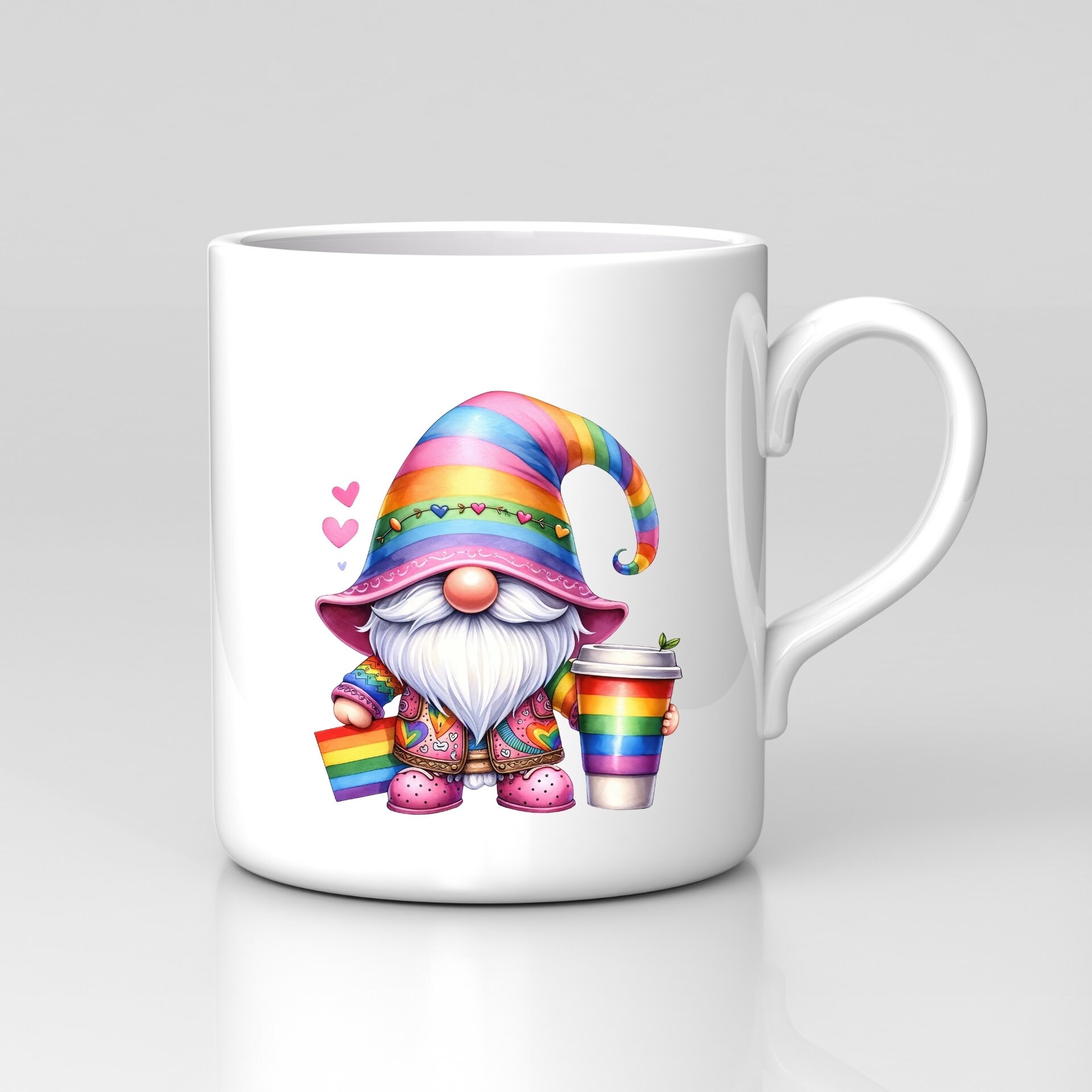 Watercolor LGBTQ Pride Gnome Clipart, Rainbow Gnome PNG, Couple Gnome ...