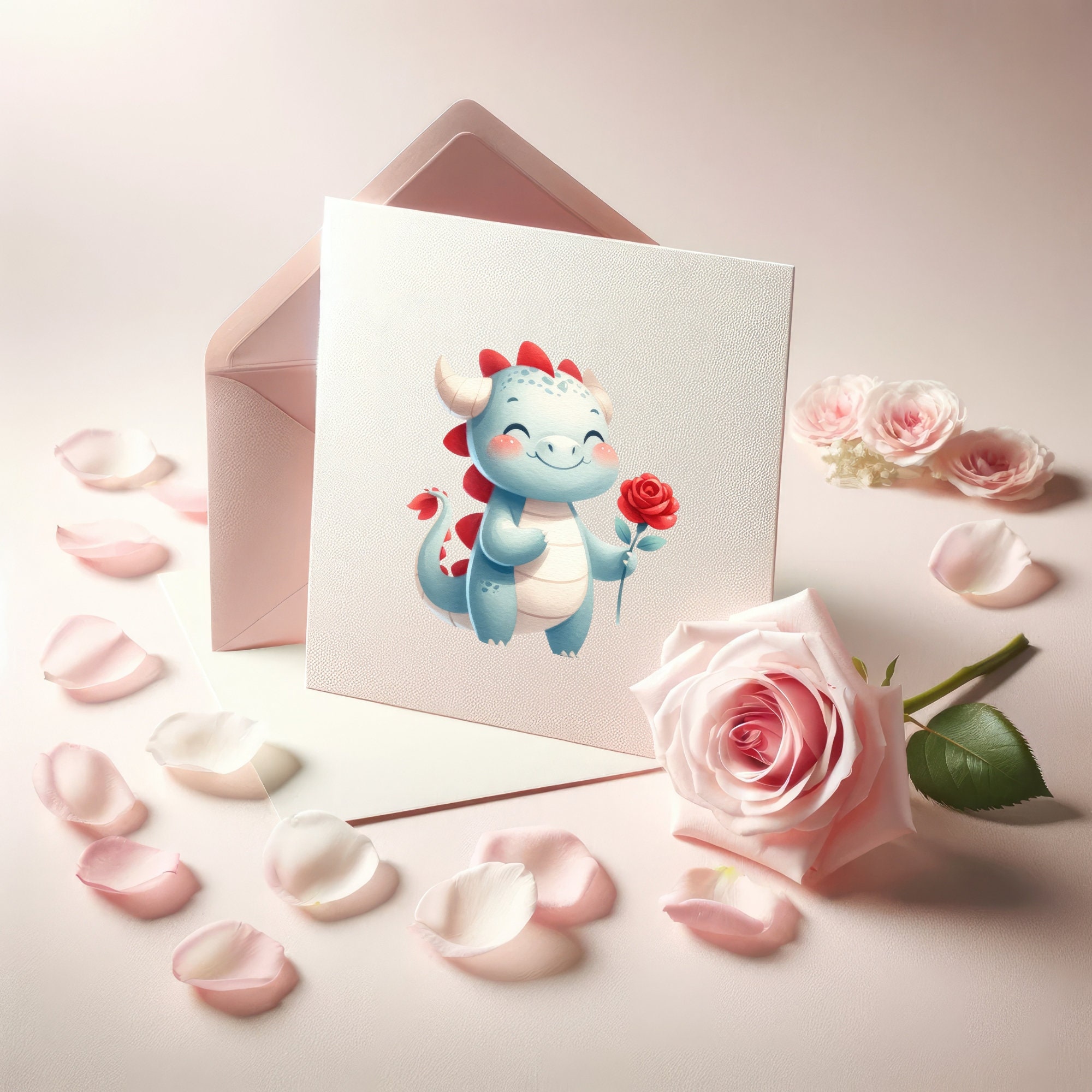 Cute Dragon Valentine Clipart, Dragon Love PNG, Love Heart PNG ...