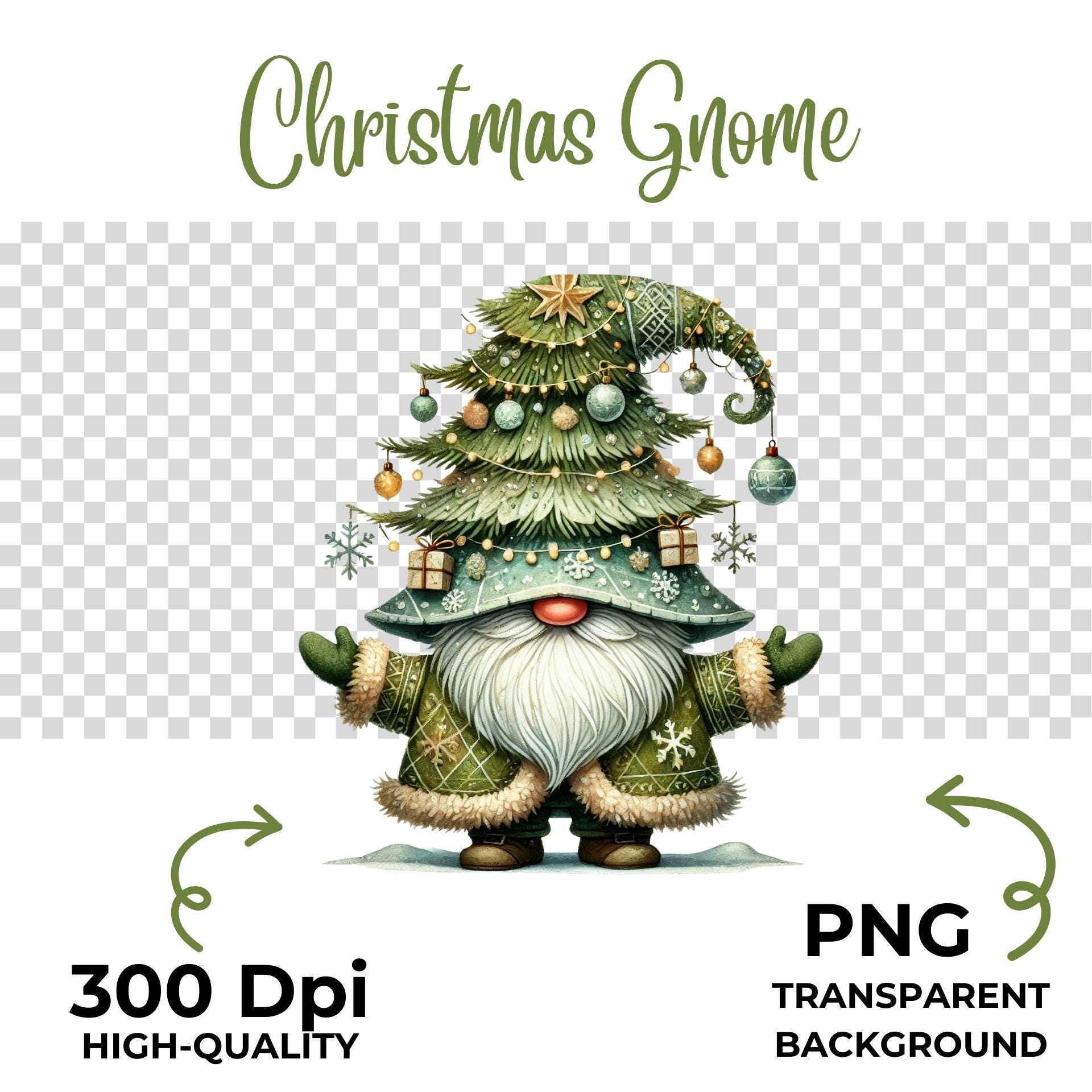 Christmas Gnome Clipart Bundle: Holiday Tree PNG (digital Download) - Etsy