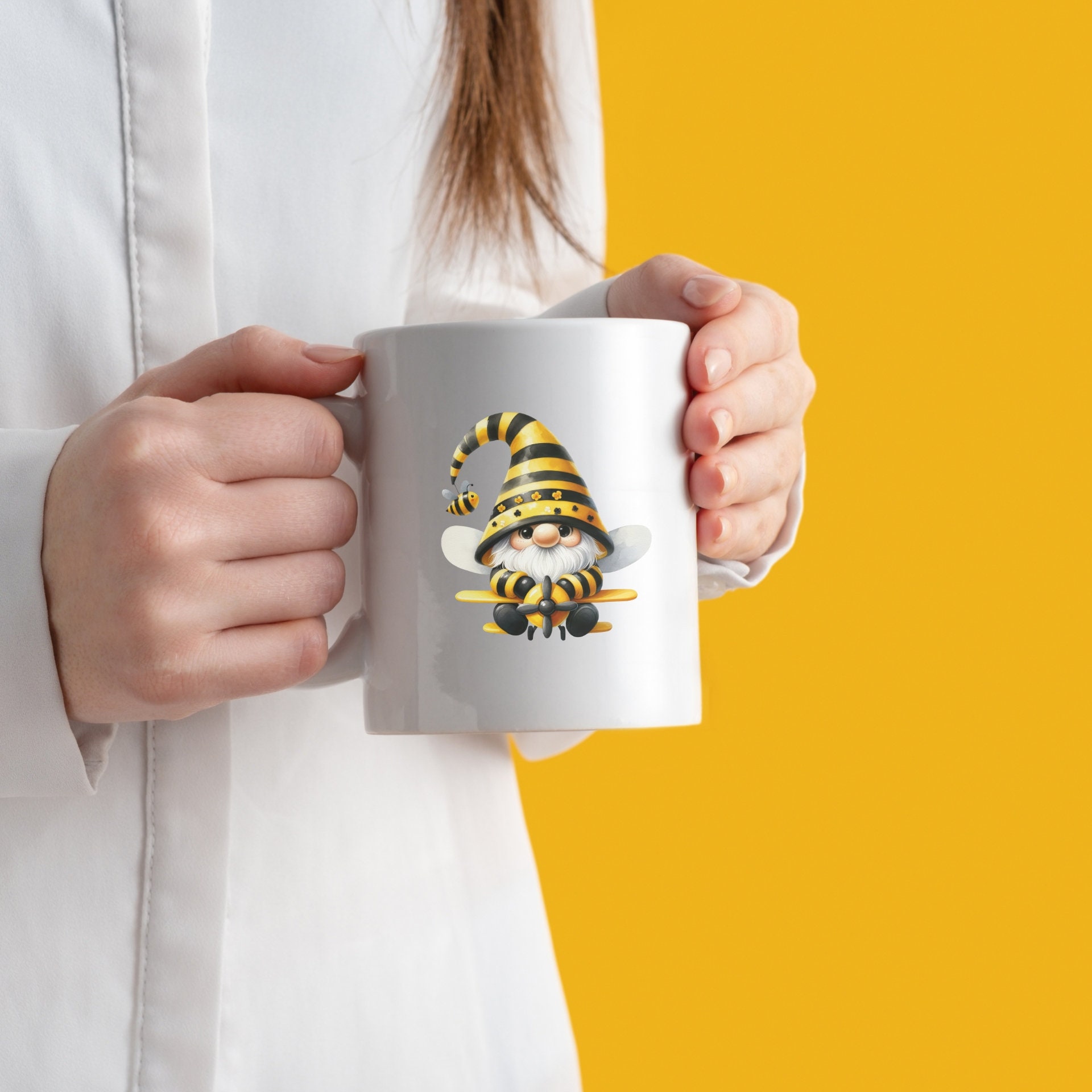 Watercolor Bee Gnome Clipart Png, Honey Bee Gnomes PNG, Watercolor ...