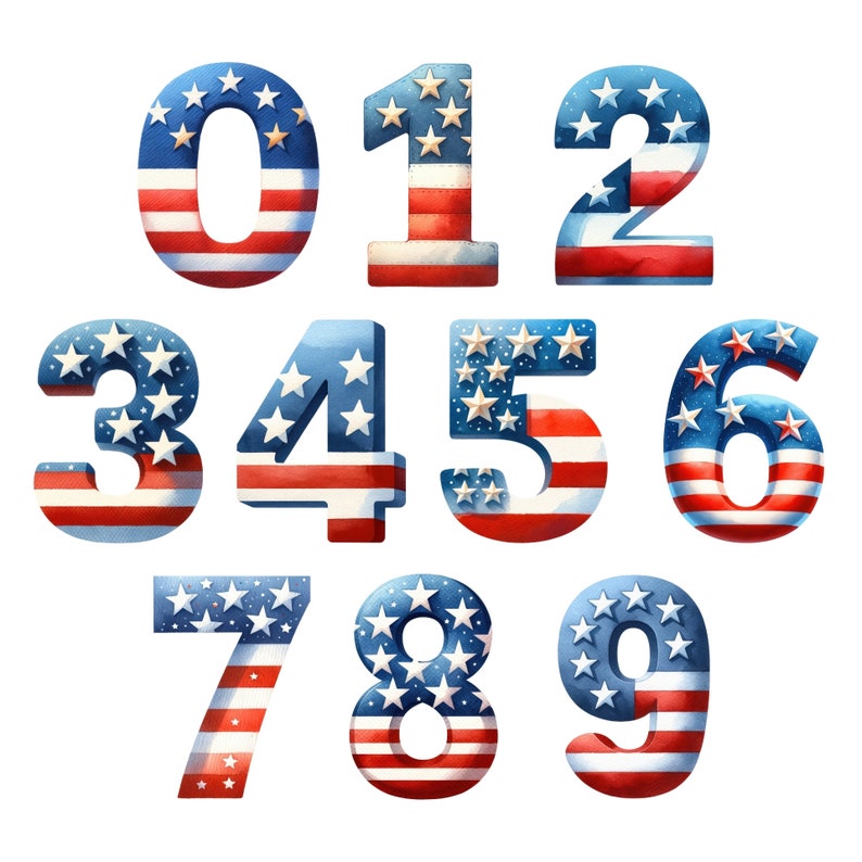 Independence Day Letter Clipart, Patriotic Alphabet, Alphabet ...