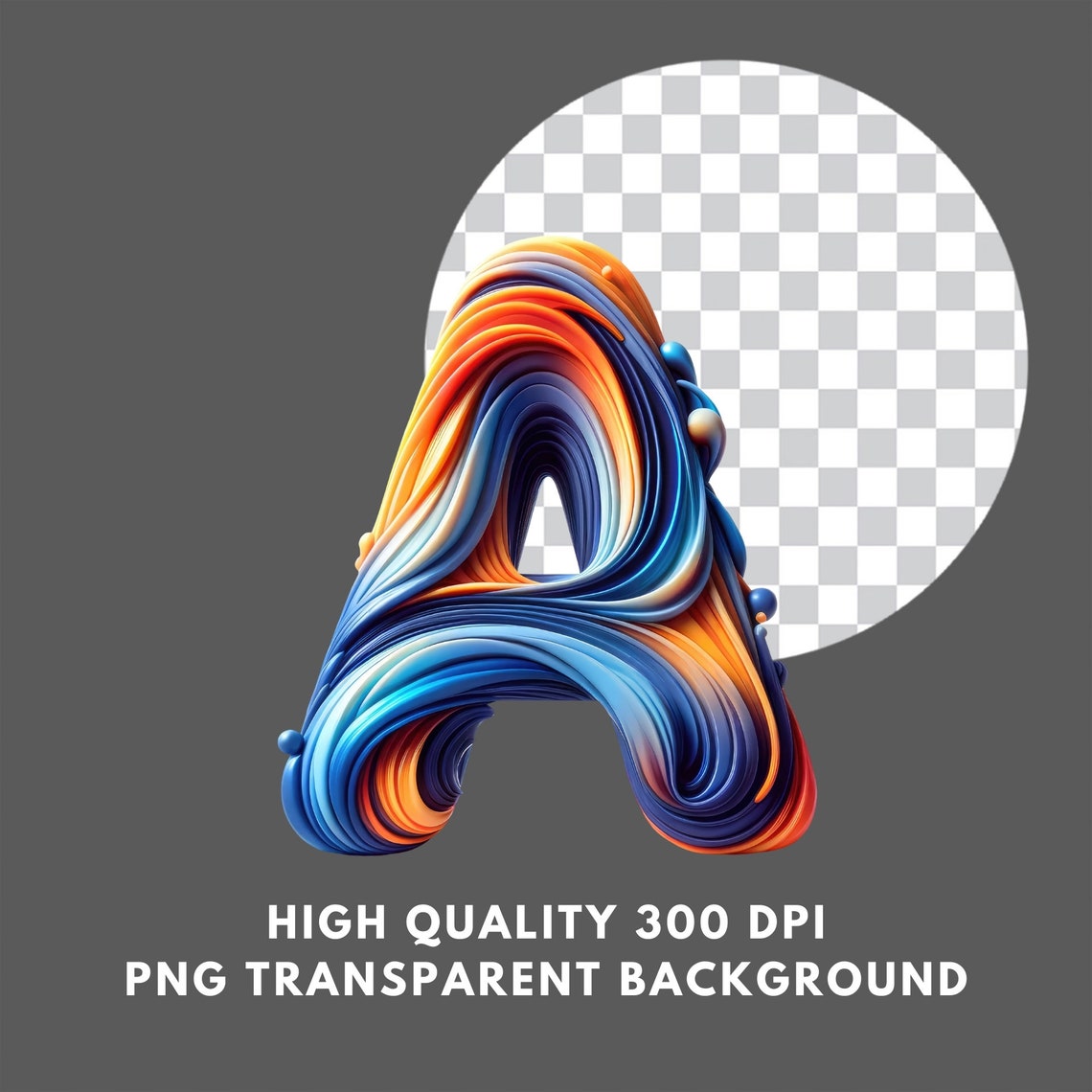 Vibrant Swirl Alphabet Clipart, Colorful Twisted Letters PNG, Alphabet ...