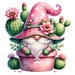Watercolor Cactus Gnome Clipart: Summer Garden PNG (digital Download ...