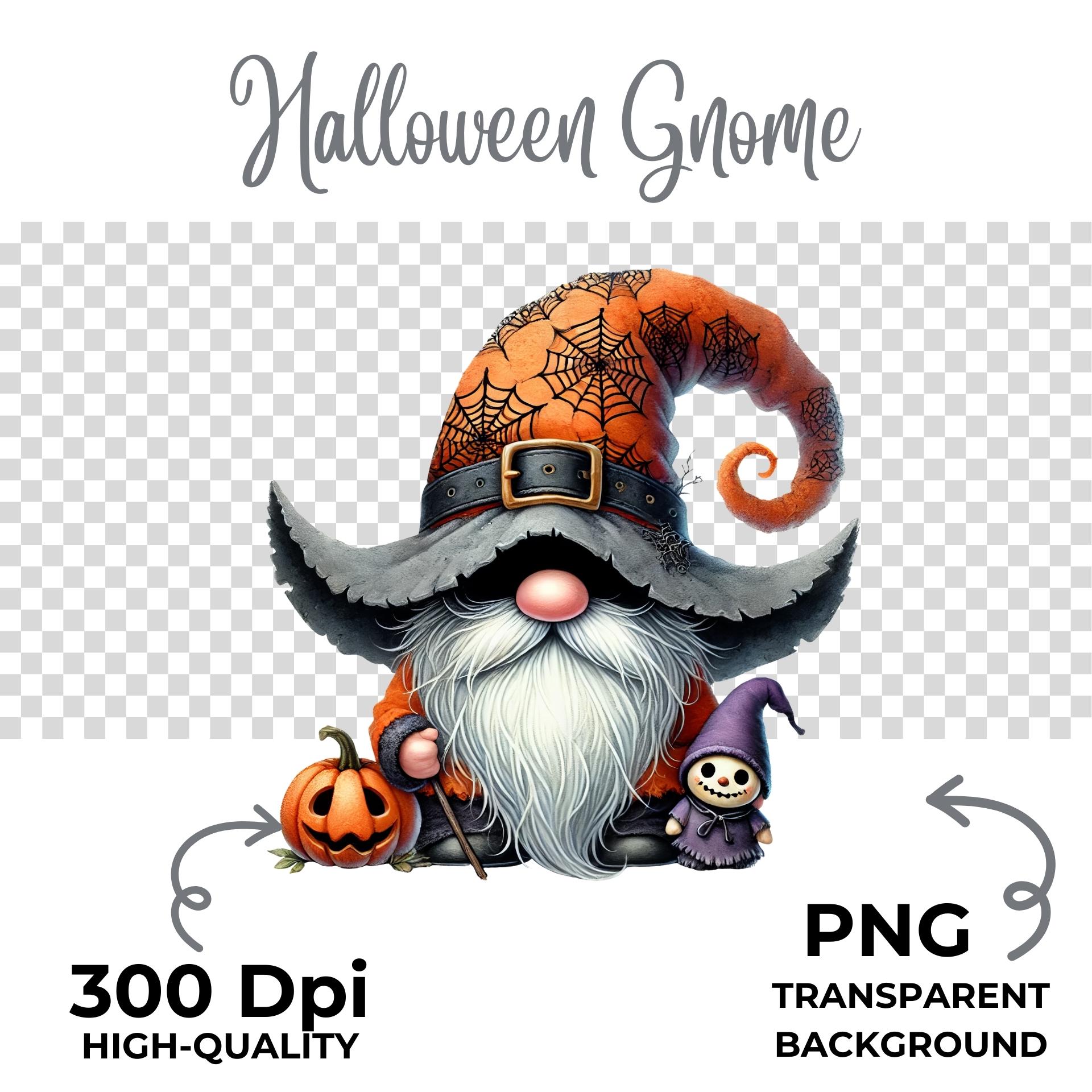 Halloween Gnomes Clipart Bundle, Halloween Gnomes PNG, Cute Gnome ...