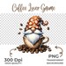 Watercolor Coffee Lover Gnome Clipart, Coffee Gnome PNG, Coffee Latte ...