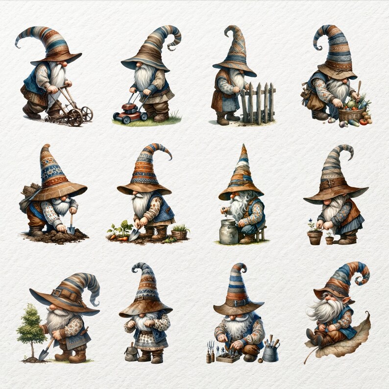 Watercolor Farm Gnome PNG, Farm Clipart, Farmers Market Clipart ...