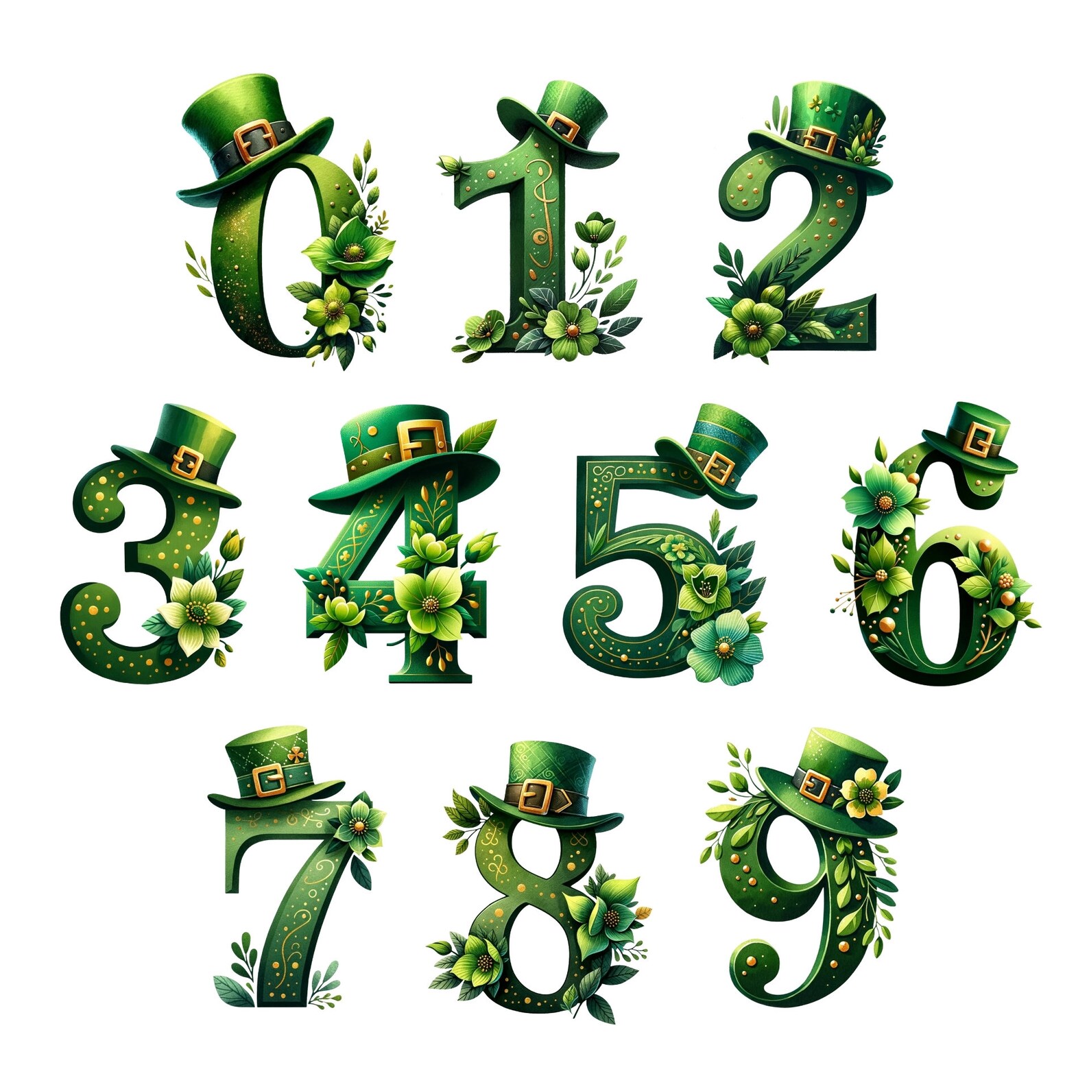 St. Patrick Alphabet Clipart, Alphabet PNG, Letters Clipart, Nursery ...