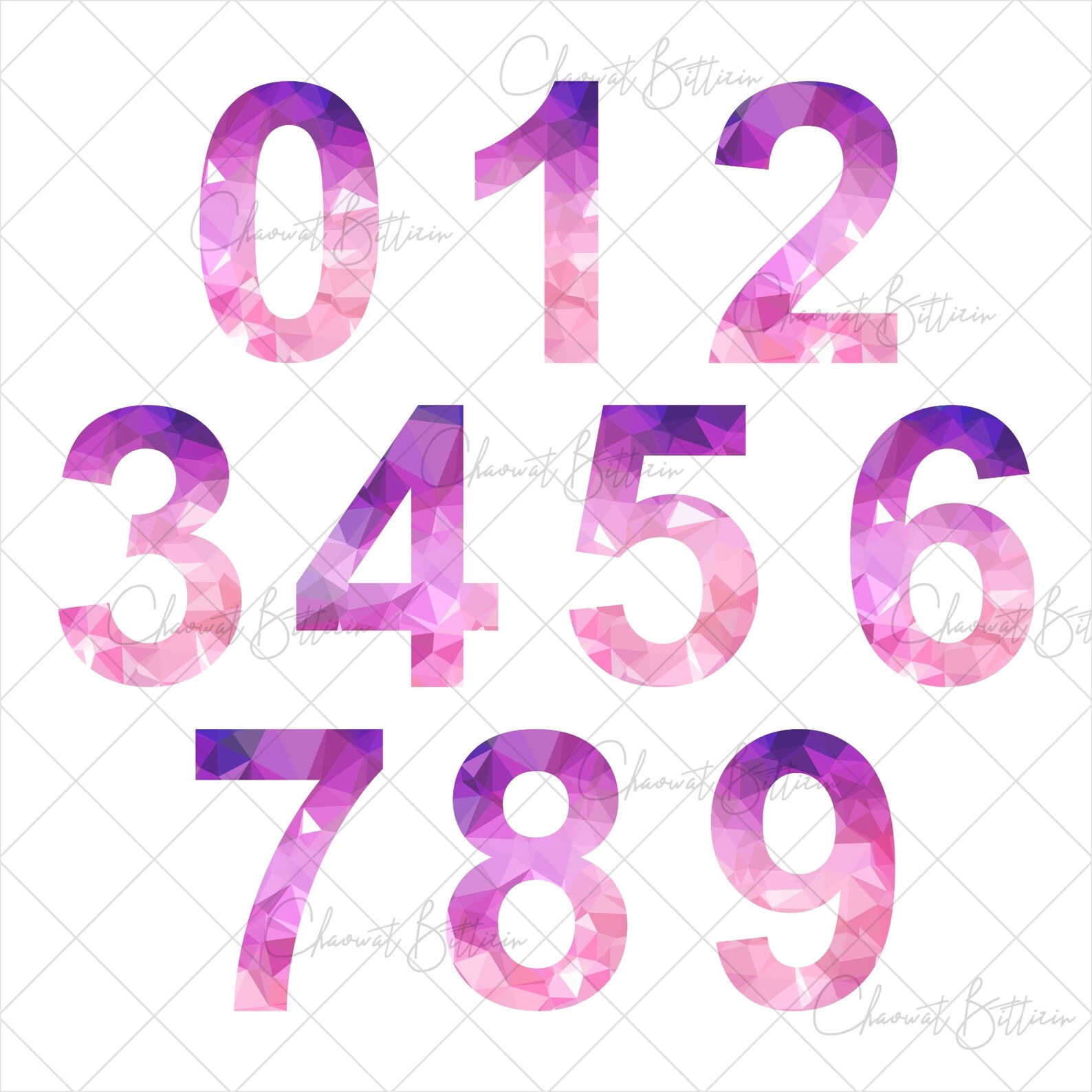 Alphabet Polygon SVG, Geometric, Polygon Letters and Numbers Clipart ...