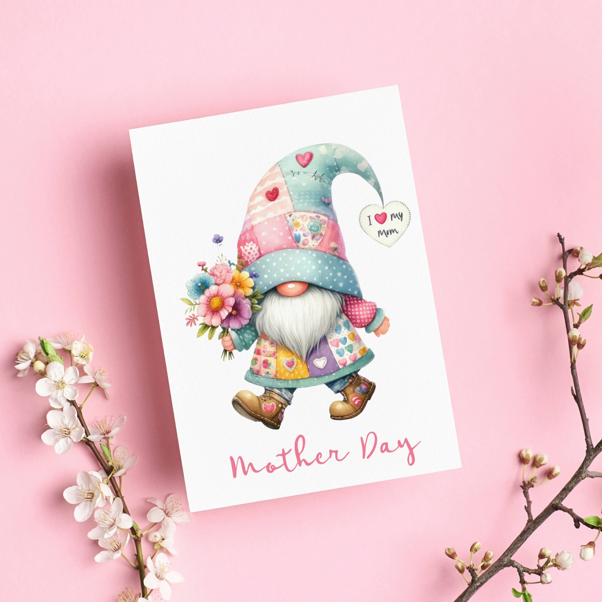 Watercolor Mothers Day Gnomes Clipart, Mothers Day Gnomes PNG, Mother's ...