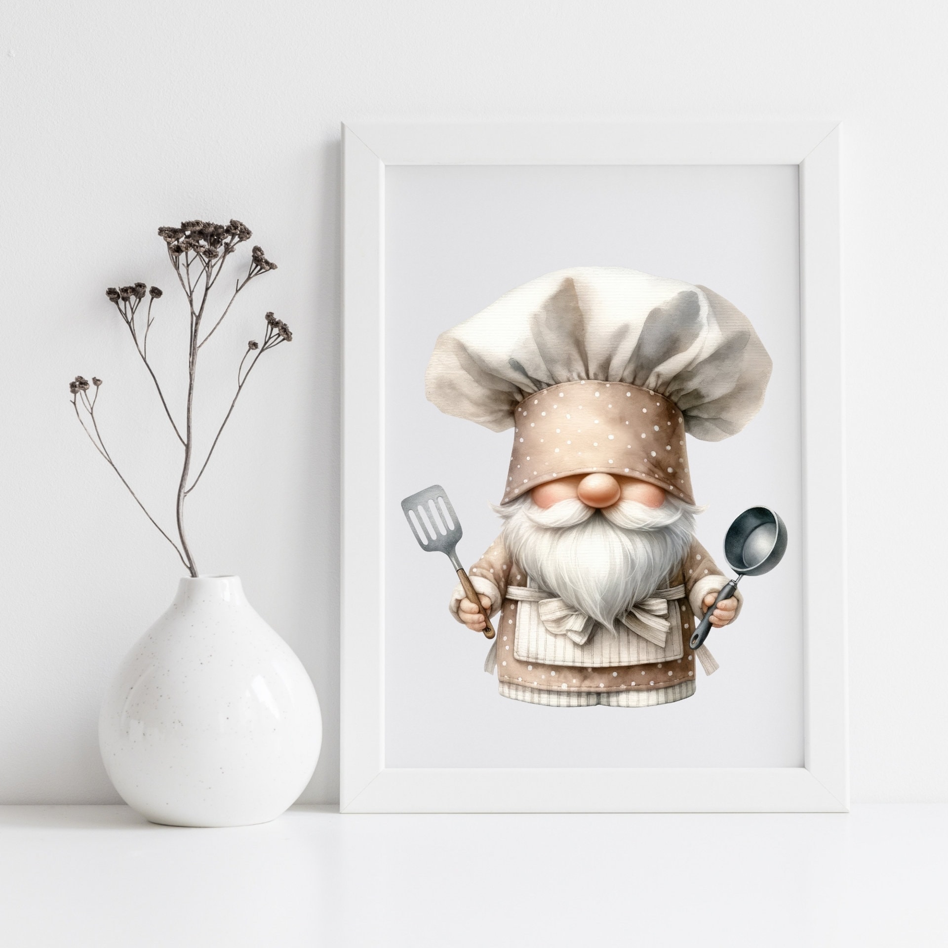 Chef Gnome Clipart Bundle, Gnome Clipart, Cooking Gnome, Gnome PNG ...