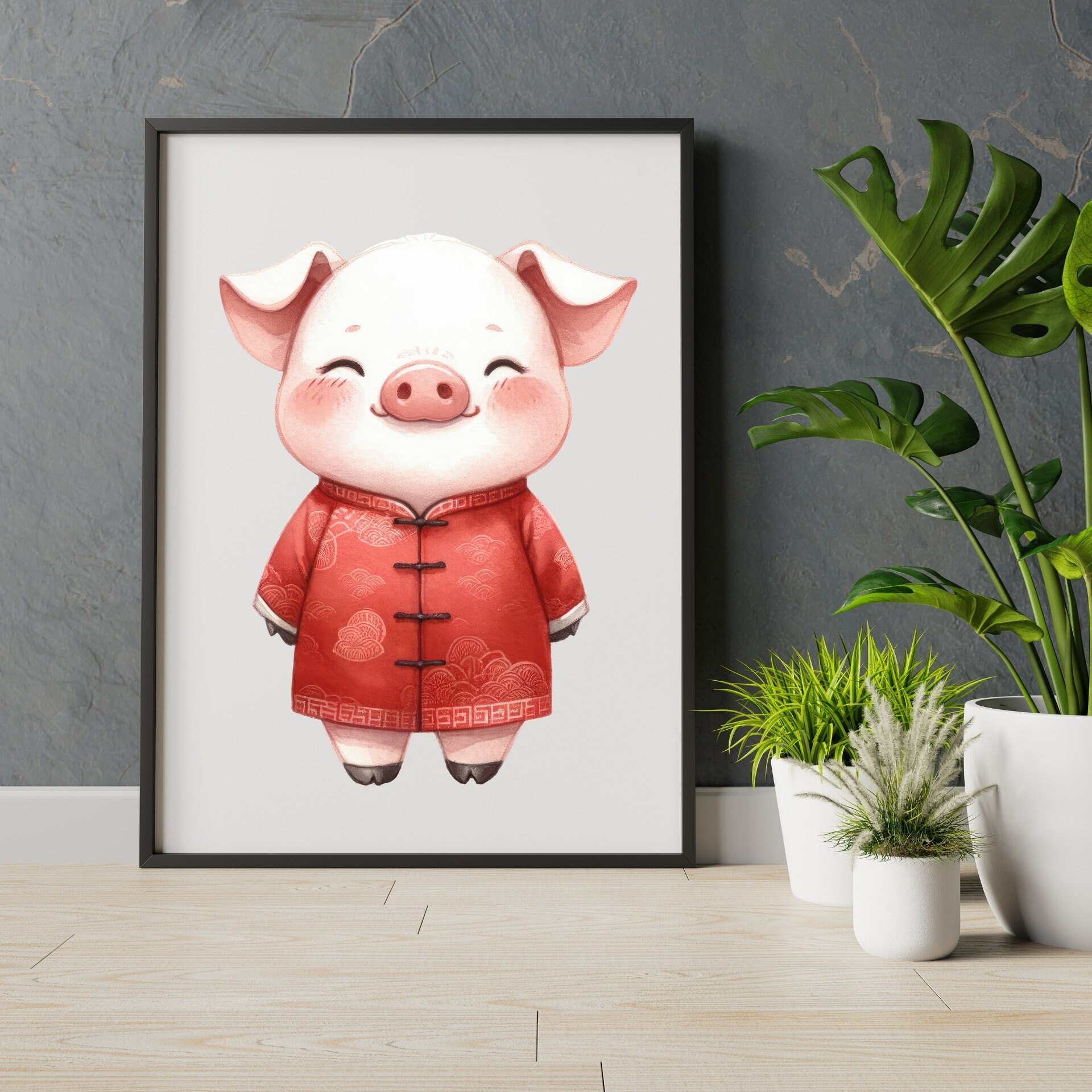 12 Chinese Zodiac Animals, Chinese New Year Clipart, Zodiac Watercolor ...