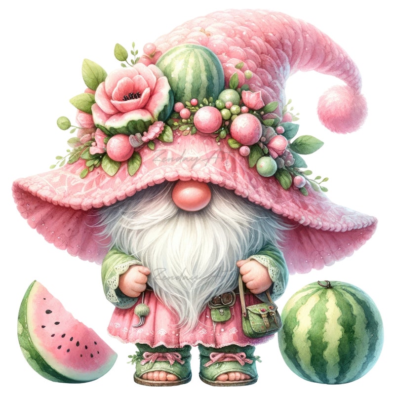 Watermelon Gnome - Etsy