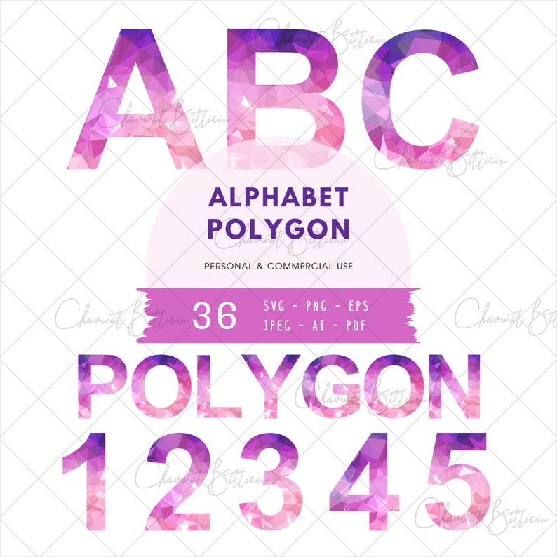 Alphabet Polygon SVG, Geometric, Polygon Letters and Numbers Clipart ...