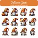 Watercolor Halloween Gnome Clipart: Pumpkin PNG (digital Download) - Etsy