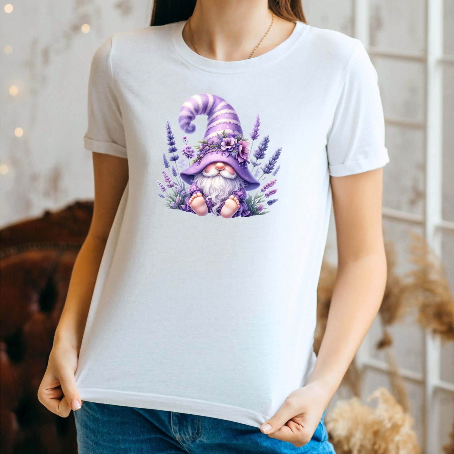 Lavender Gnome Clipart Bundle, Flower Gnome Clipart, Lavender Clipart ...