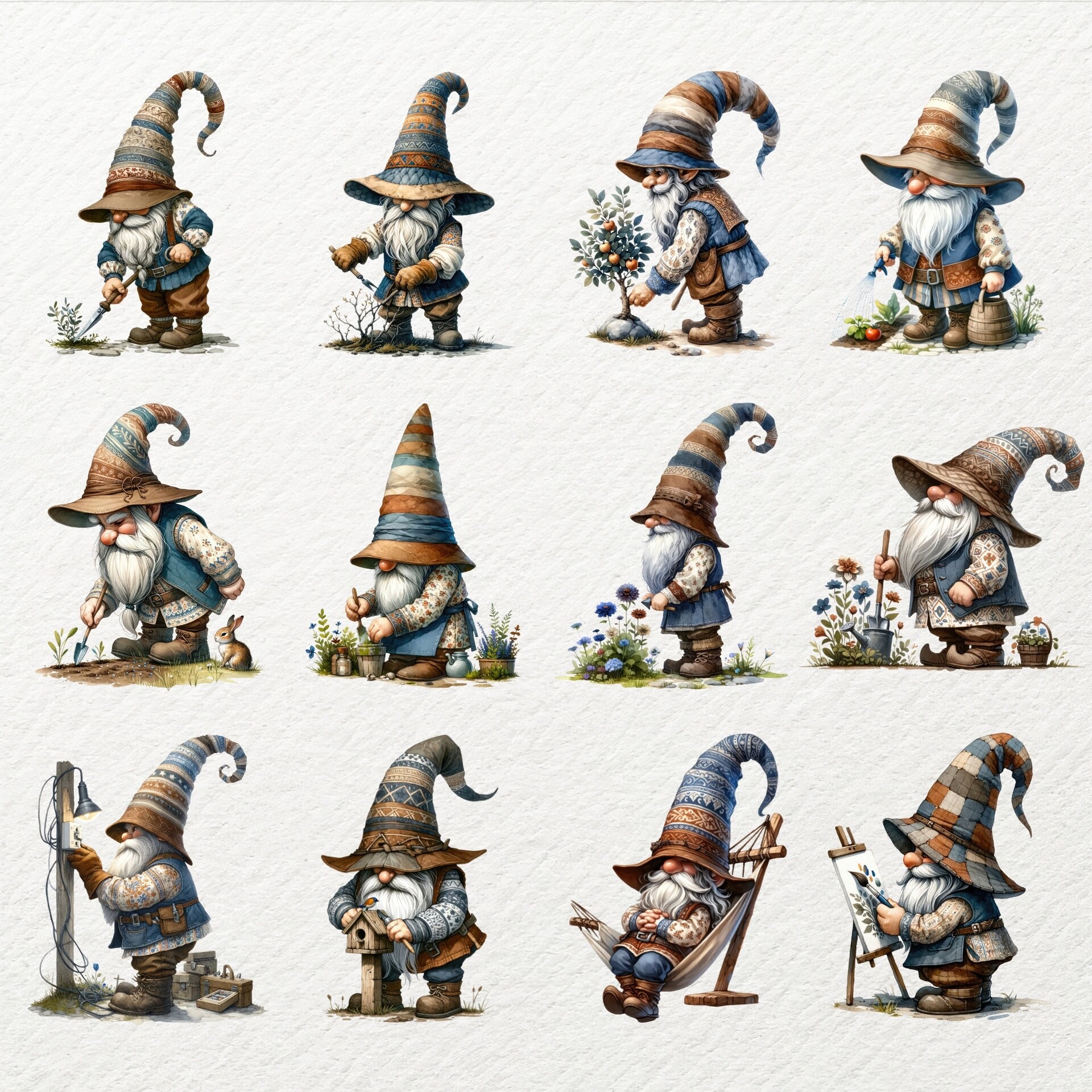 Watercolor Farm Gnome PNG, Farm Clipart, Farmers Market Clipart ...