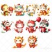 Cute Dragon Clipart Chinese New Year 2024 Watercolor - Etsy