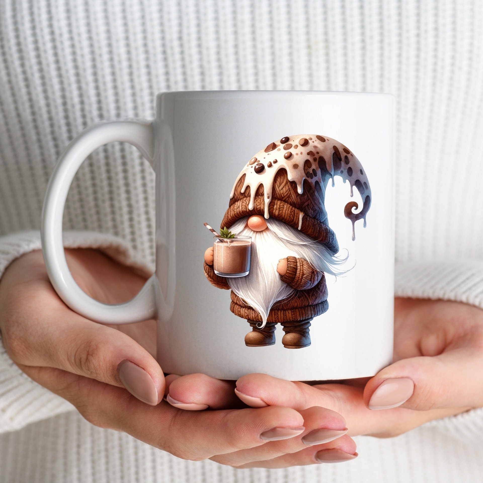 Watercolor Chocolate Gnome Clipart, Chocolate Gnome PNG, Cute Gnome ...