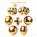 Golden Foil Letter Balloons Letter Number Clipart, Golden Balloon