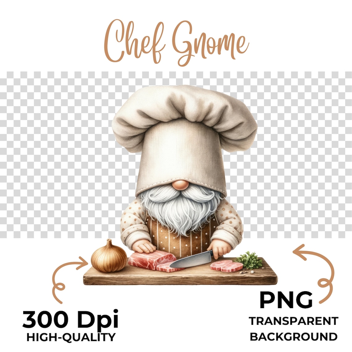 Chef Gnome Clipart Bundle, Gnome Clipart, Cooking Gnome, Gnome PNG ...