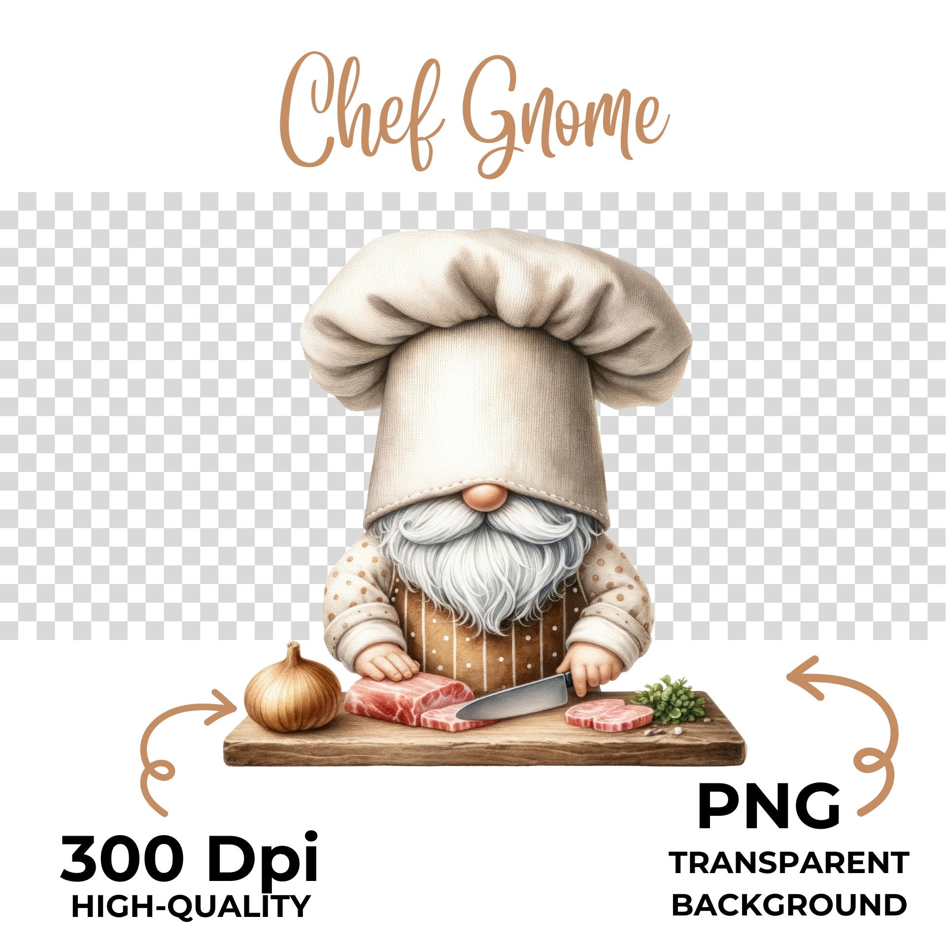 Chef Gnome Clipart Bundle, Gnome Clipart, Cooking Gnome, Gnome PNG ...